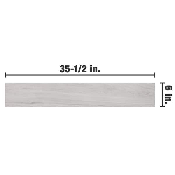 Merola Tile Mt Royale Grey 6 x 35-1/2 Porcelain Floor and Wall Tile ...