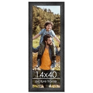 14x40 Distressed/Aged Black Wood Picture Panoramic Frame Panoramic ...