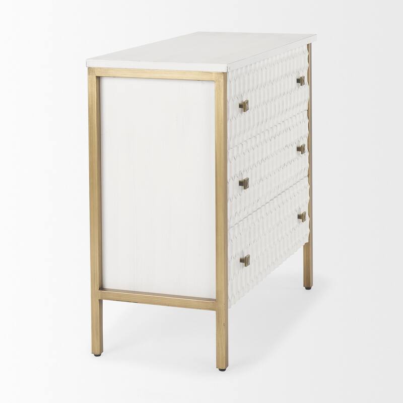 Savannah White Fir Veneer w/ Gold Iron Frame Accent Cabinet - Overstock ...
