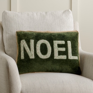 Sage Velvet Noel Pillow - Bed Bath & Beyond - 41544361