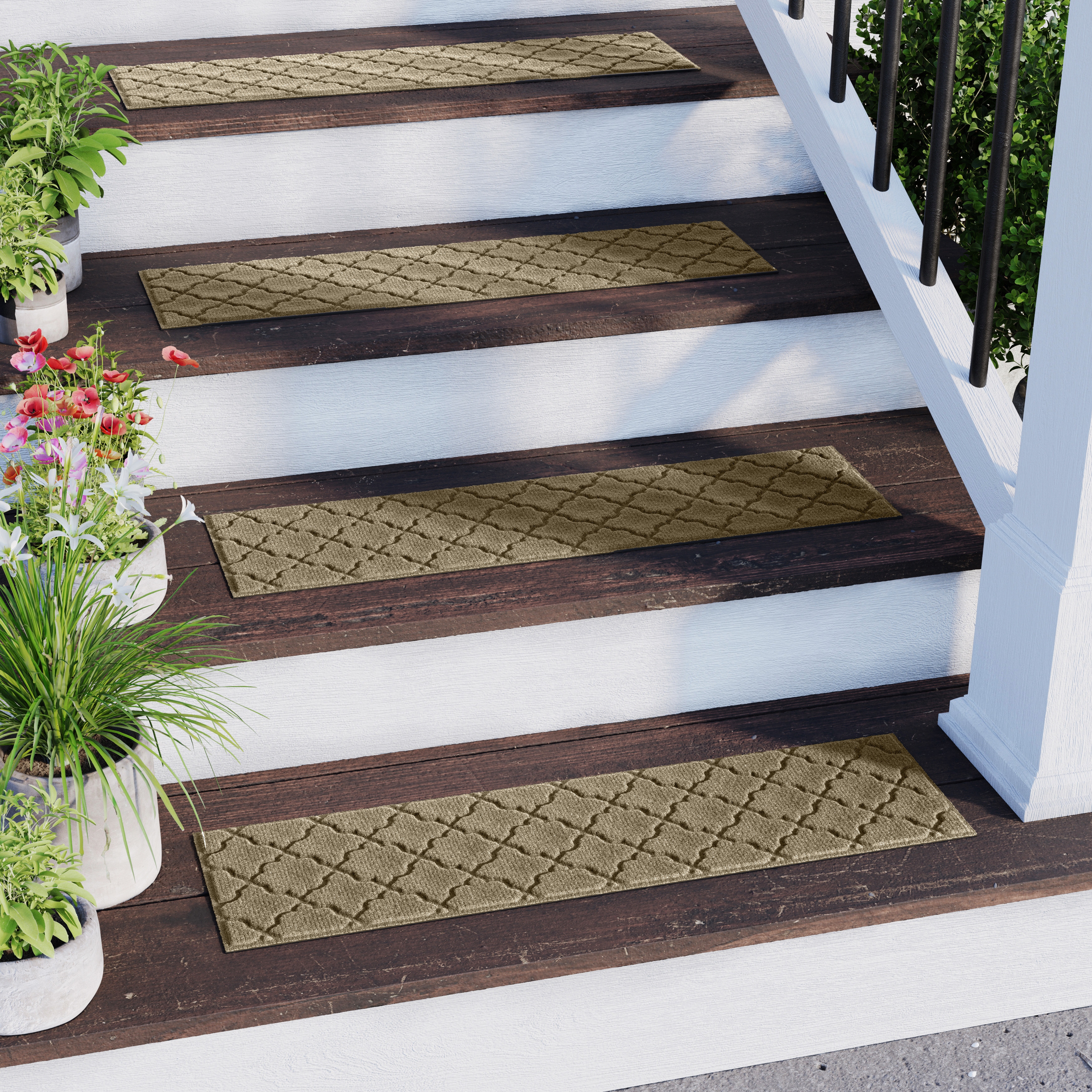 Waterhog Cordova 8 5x30 Indoor Outdoor Stair Treads Set 4 8 5x30