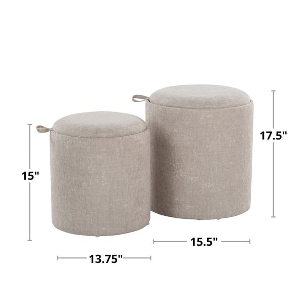 Carson Carrington Astrid Tray Top Nesting Ottoman Set - Bed Bath ...