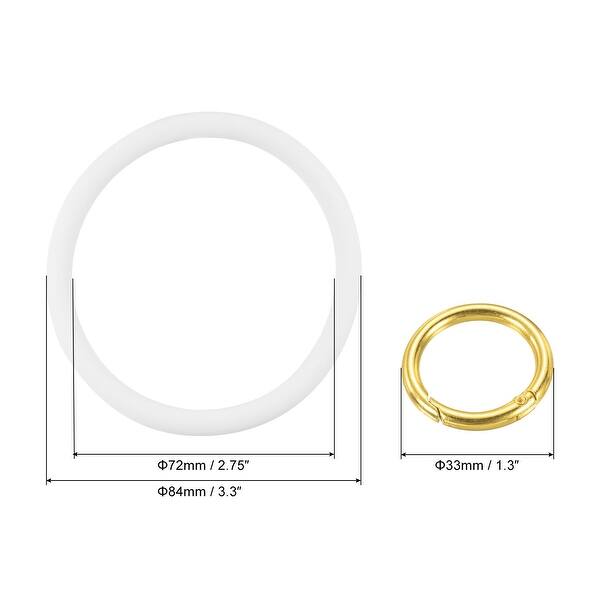 3pcs Key Ring Bracelet Silicone Keychain Circle Wristlet Keyrings ...