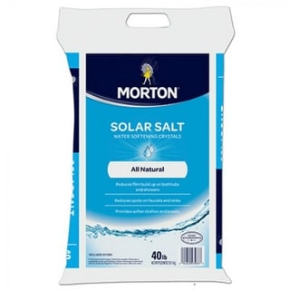 Morton Salt 3983 White Cyrstal Extra Coarse Solar Salt, 40 lbs - Bed ...