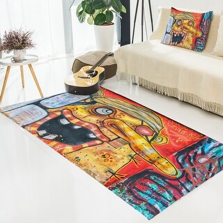 Designart 'Funny Street Art' Graffiti Area Rug - Bed Bath & Beyond ...