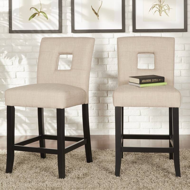 Mendoza Keyhole Counter Height Back Stool (Set of 2) by iNSPIRE Q Bold ...