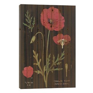 Poppy Chart Print On Wood by Sue Schlabach - Multi-Color - Bed Bath ...