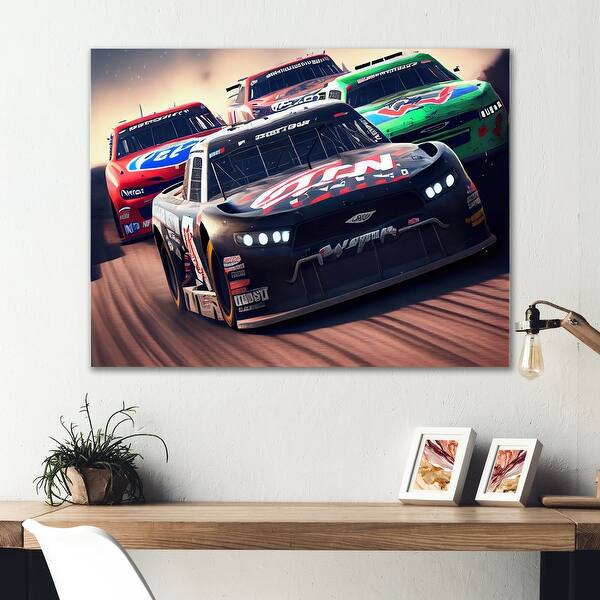 Designart 'Stock Car Racing Last Lap VIII' Cars Race Car Nascar Metal ...