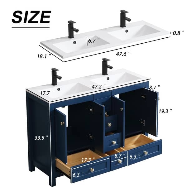 Bathroom Vanity Set W/Drop in Sink Faucet Cabinet Combo - Bed Bath ...