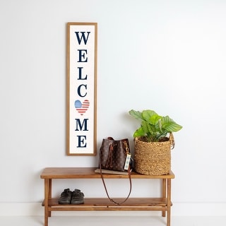 Welcome Americana Framed Barnwood Sign - Multi-Color - Bed Bath ...