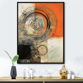 Designart "Mid Century Chromatics Iv" Modern Midcentury Framed Wall ...