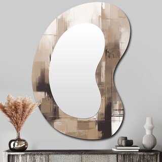 Designart - Cubism Beige Synergy - Abstract Metal Art Decor ...