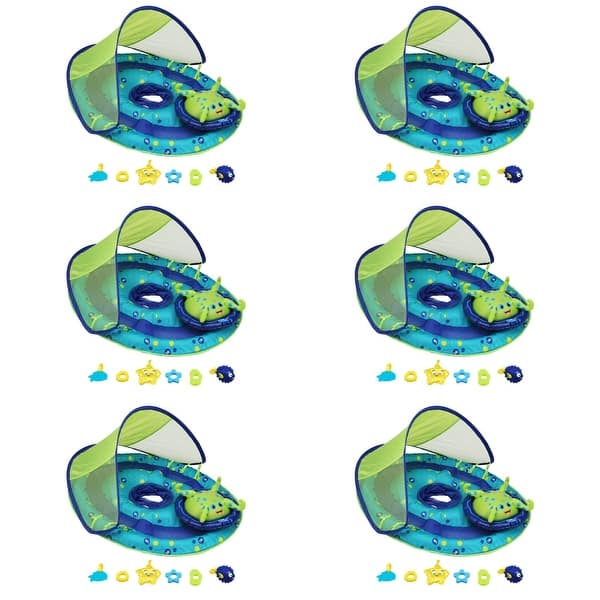 SwimWays Baby Spring Float Activity Center Pool Raft with Sun Canopy (6 ...