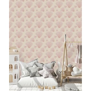 Pink Shells Wallpaper Peel and Stick and Prepasted - Bed Bath & Beyond ...