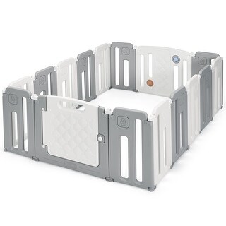 Baby Playpen, 16-Panel Extra Large Playpen, Foldable Activity Play ...