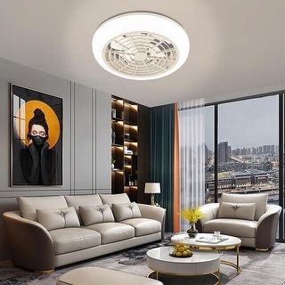 Crystal LED Chandelier Invisible Ceiling Light Lamp w/ Remote Control ...