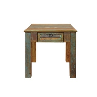 24" Brown Solid Wood Square End Table With Drawer - Bed Bath & Beyond ...