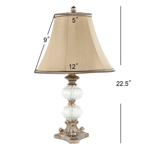 SAFAVIEH Lighting 24-inch Princeton Glass Table Lamp (Set of 2) - 12 ...