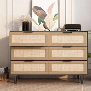 6 drawers Rattan dresser Rattan Drawer - Bed Bath & Beyond - 37121484