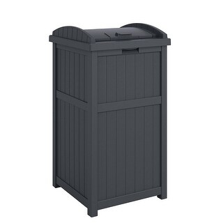 33 Gallon Can Resin Outdoor Trash with Lid - Bed Bath & Beyond - 39074518