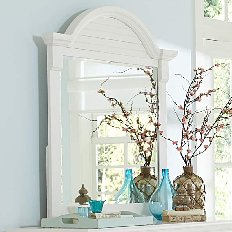Summer House Oyster White Framed Mirror for Bedroom 44 x 46 Inches ...