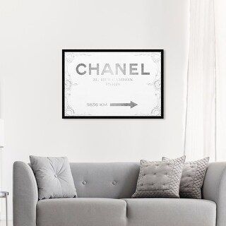 Oliver Gal 'Couture Road Sign Rococo' Fashion and Glam Framed Wall Art ...