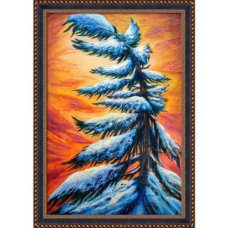 ArtistBe Pine Tree Winter Portrait with Verona Black and Gold Braid, 28 ...