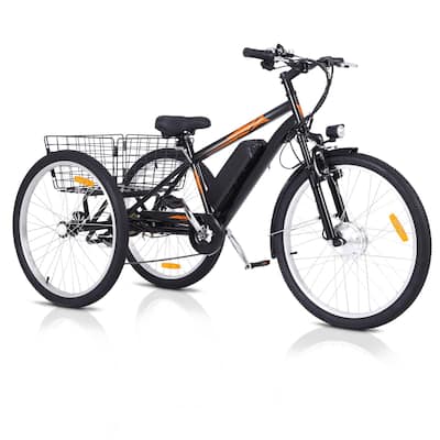 3 Wheel Electric Bicycle for Adults, 7 Speeds Electric Tricycle with ...