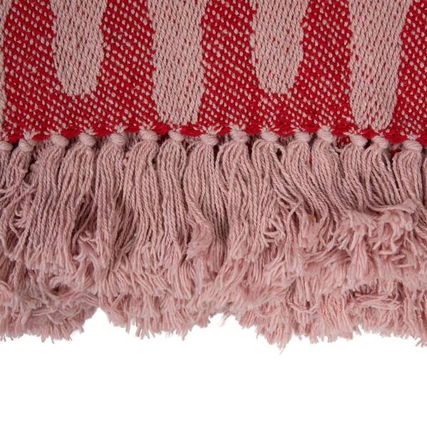 Woven Cotton Throw Blanket with Patterns and Fringe - On Sale - Bed ...