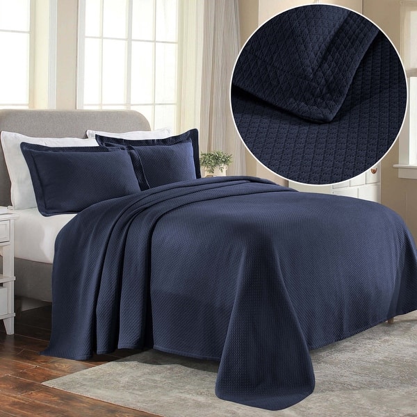Superior Solitaire Cotton Decorative Bedspread Set - Bed Bath & Beyond ...