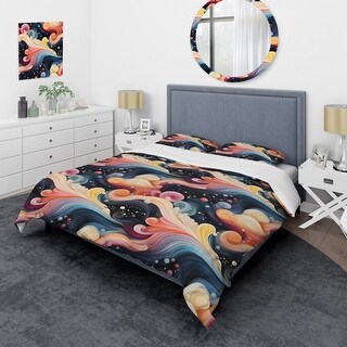 Designart "Celestial Dreams Galaxy Pattern IV" Pink Modern Bedding ...