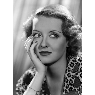 Bette Davis Portrait with Hand on Face in Leopard Photo Print - Bed ...