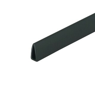 Outwater Black Plastic U-Channel, Fits Panels 1/8" Thick, 1/2" Legs, 3/ ...