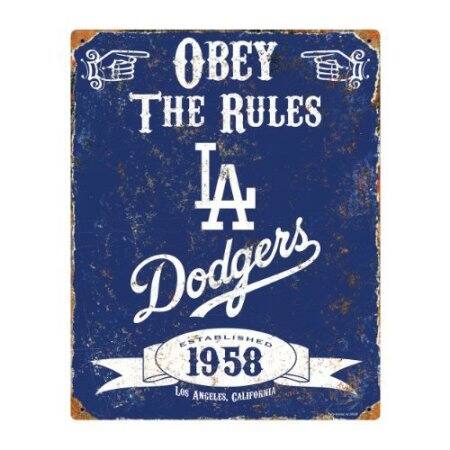 Party Animal Mlb Embossed Metal Vintage Pub Signs,Los Angeles Dodgers ...