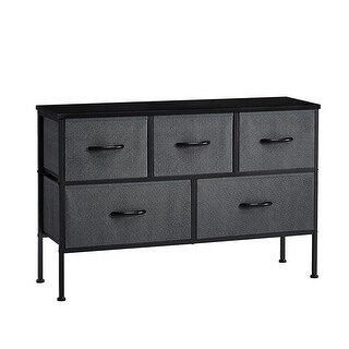 Storage Tower with 5 Drawers, Modern Dresser Organizer Unit for Bedroom ...