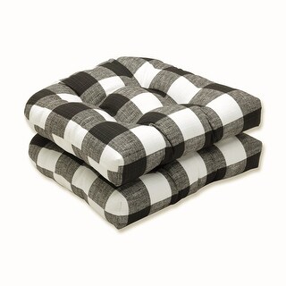 Boulder Bay Buffalo Check Wicker Seat Cushion (Set of 2) by Havenside ...