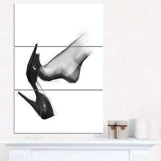 Designart "Leg Wearing High Heel Shoe" Abstract Portrait Canvas Print ...