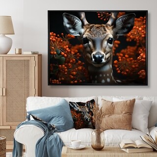 Designart "Antelope Portrait I" Animals Framed Wall Art Living Room ...
