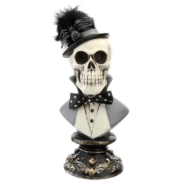 National Tree Company Halloween Male Skeleton Bust Decoration, 10 ...