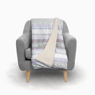 Amrita Sen Tapestry Reverse Throw Blanket Sherpa Fleece - Bed Bath ...