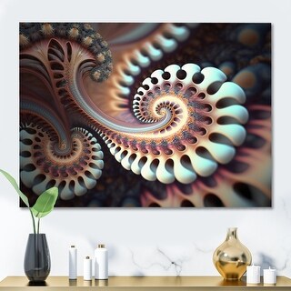 Designart 'Pastel Fractal Infinity II' Modern Geometric Metal Wall Art ...