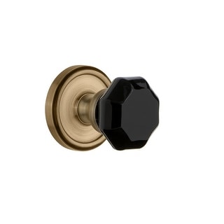 Grandeur Georgetown Solid Brass Rose Privacy Door Knob Set with Lyon ...