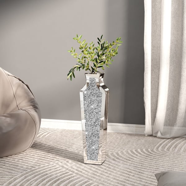 floor silver vase