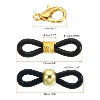 Eyeglass Chain Connector Retainer 100pc Strap Holder Chain End Loop 3 ...