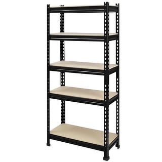 5 Tier Adjustable Heavy Duty Metal Storage Utility Rack - Bed Bath ...