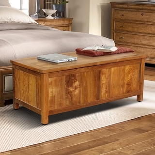 Casual Elements Brown Teak Indoor/Outdoor Storage Trunk - Bed Bath ...