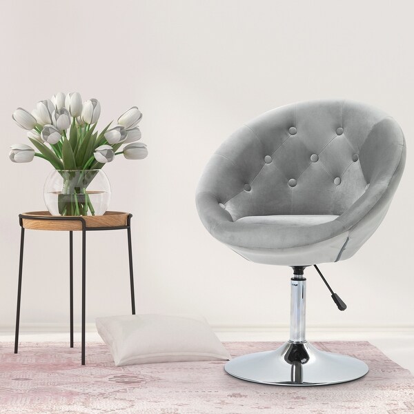 HOMCOM Swivel Accent Chair Modern Makeup Vanity Chair Adjustable Height Leisure Lounge Chair On Sale Bed Bath Beyond 33639066