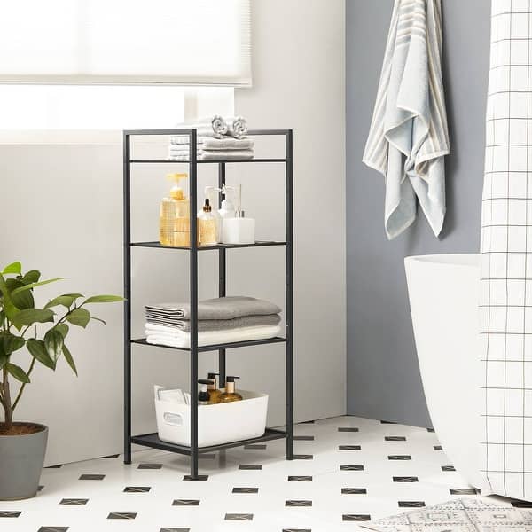 extendable bathroom shelf