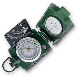 Metal Compass, Liquid Filled With Clinometer, Green - 10"L x 10"W x 10 ...