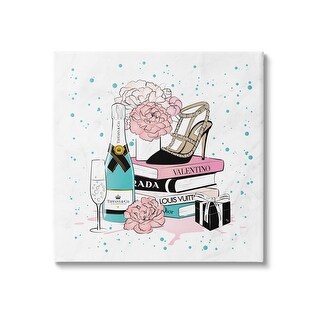 Stupell Black Gleaming Glam Symbol Canvas Wall Art Design by Martina ...